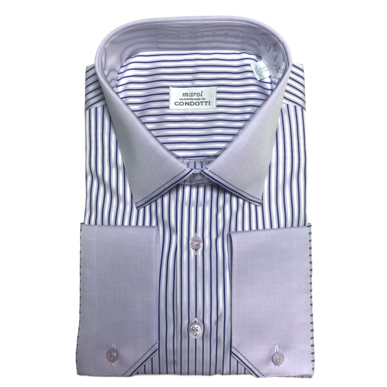 Marol Pink and White Stripes Shirt - Condotti Store